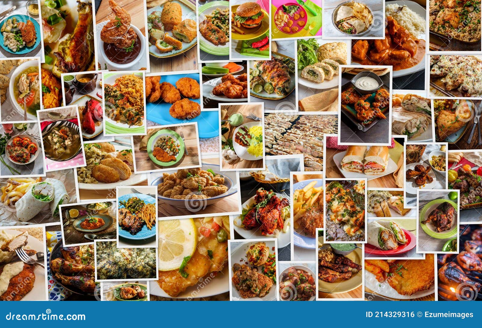 World Cuisine Chicken Collage Stock Photo - Image of chicken, jamaican ...