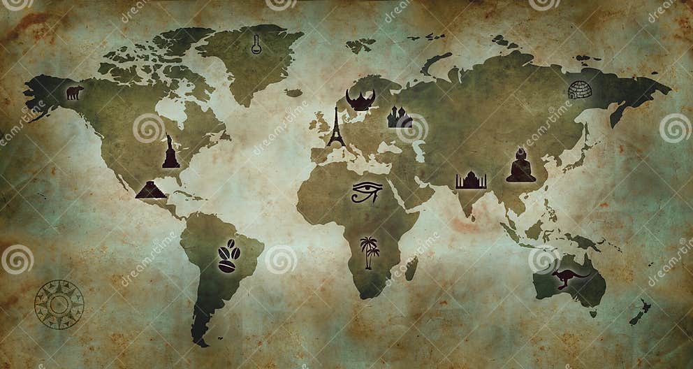 World Culture Map stock illustration. Illustration of china - 13824228