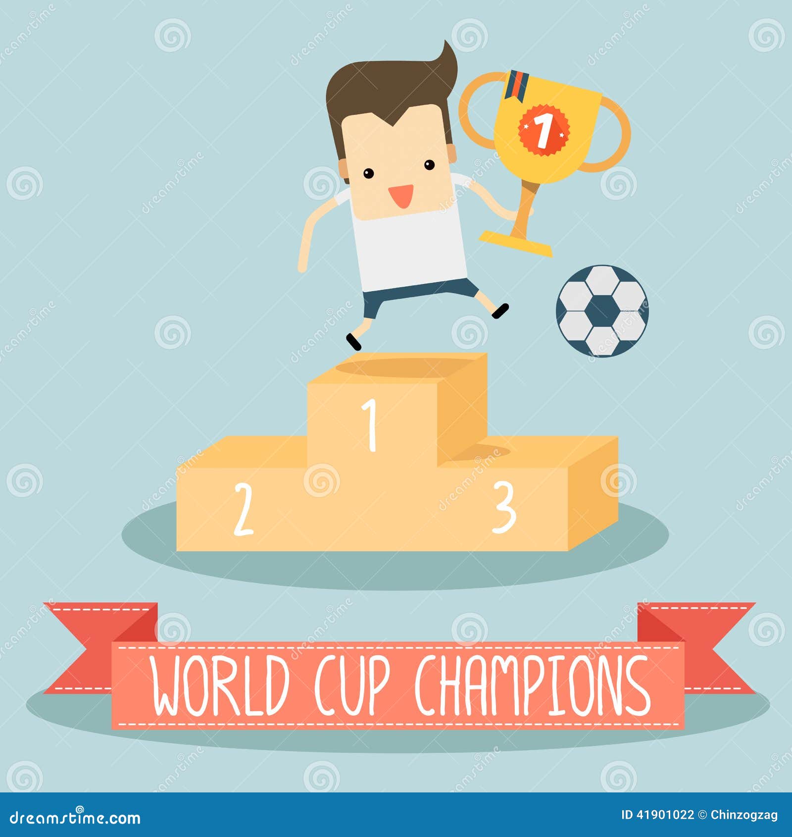 World cup champions stock vector. Illustration of ribbon - 41901022