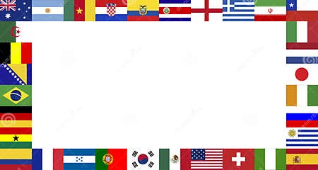 World Cup Final 2014 Flags Frame Stock Illustration - Illustration of ...