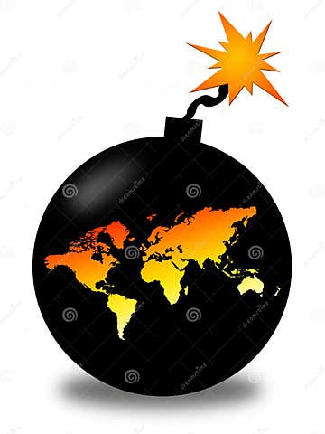 World in danger stock illustration. Illustration of attack - 17628632
