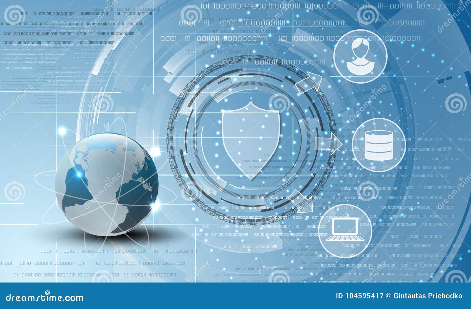 World Data Protection Abstract Background Stock Vector - Illustration ...