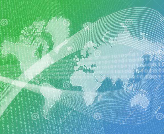 World data transfer green stock illustration. Illustration of ...