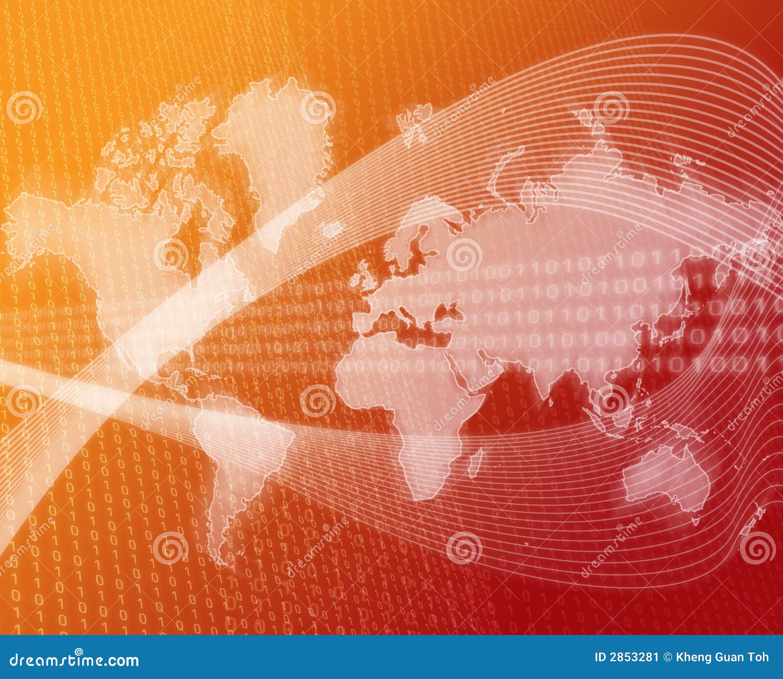 World data transfer orange stock illustration. Illustration of ...
