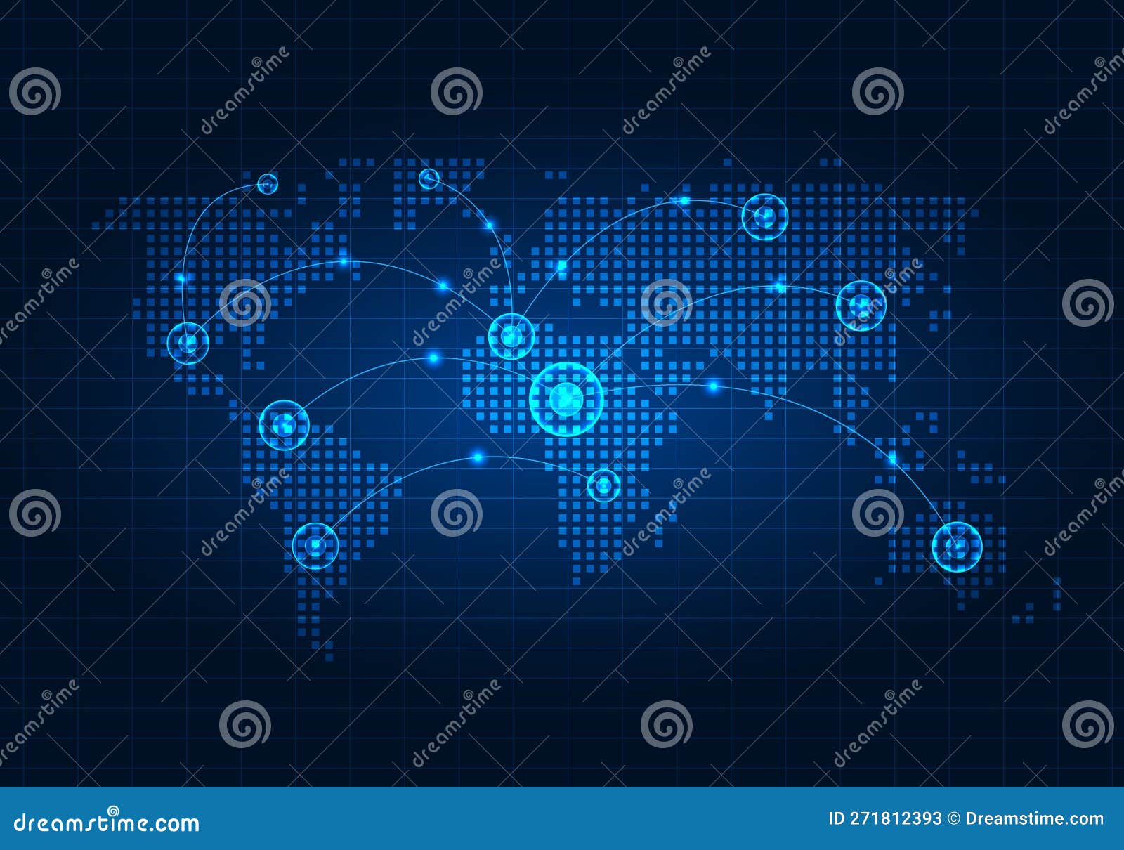 Background Technology Sheet at the World Represents Expanding Business ...