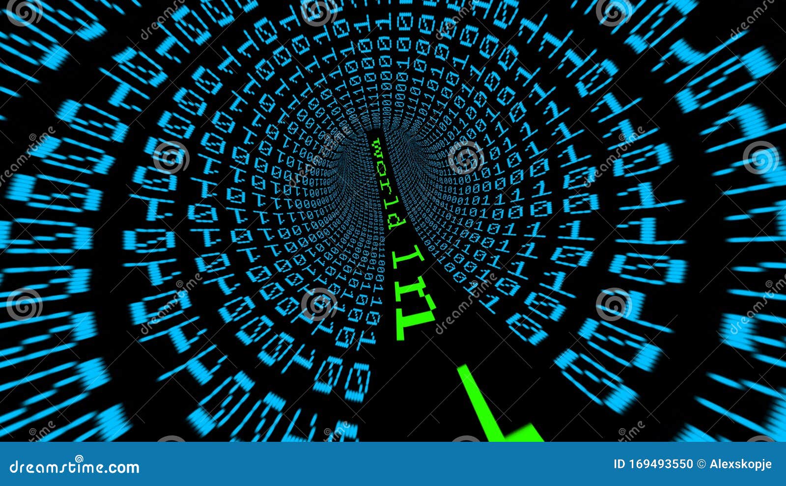 World in data tunnel stock illustration. Illustration of software ...