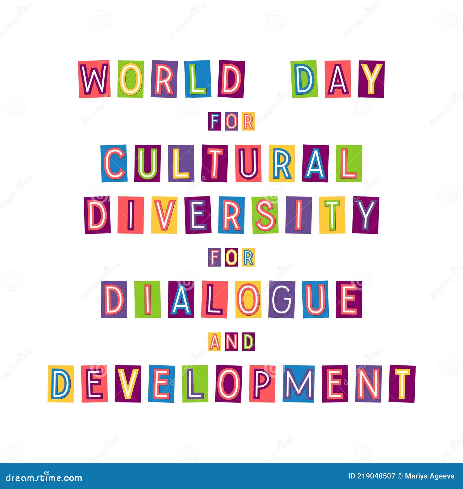 World Day for Cultural Diversity for Dialogue and Development Stock ...