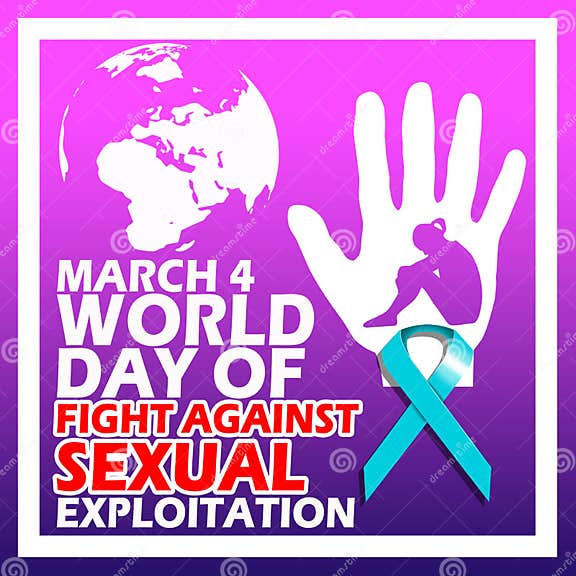 World Day Of Fight Against Sexual Exploitation Stock Vector