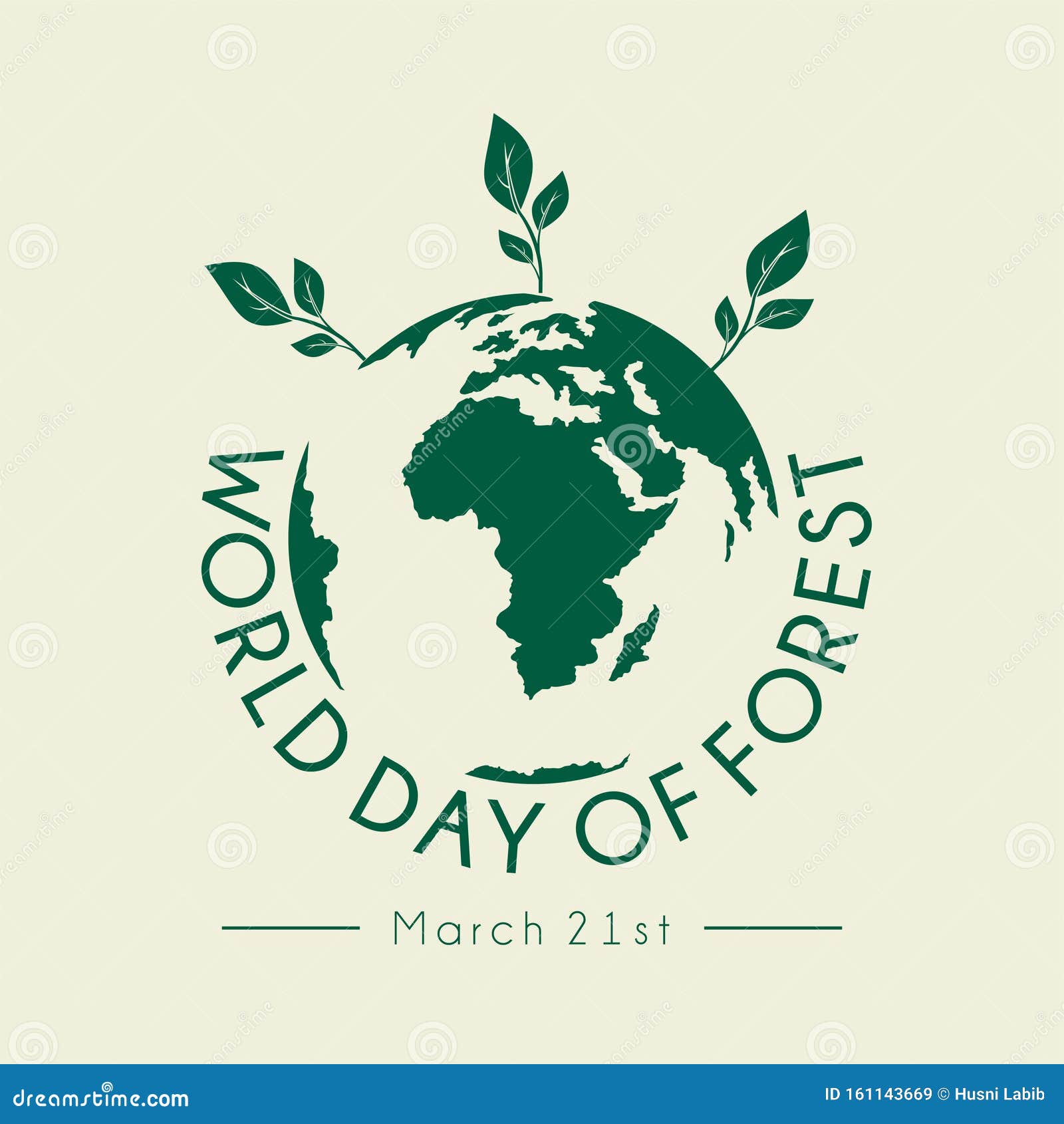 World Day of Forest stock illustration. Illustration of backdrop ...