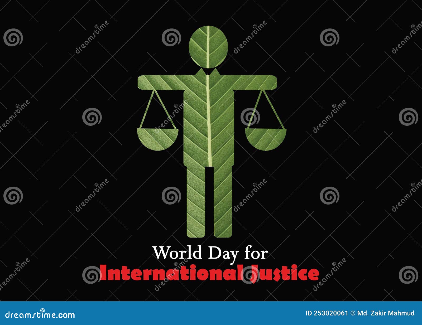 World Day for International Justice Concept. Justice for Every One ...