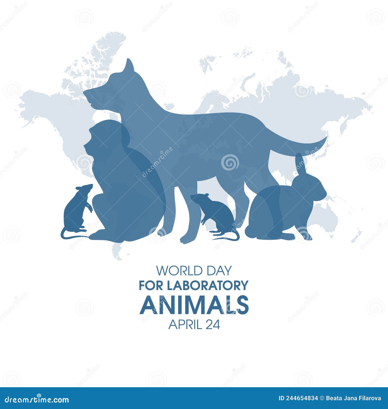 World Day For Laboratory Animals Vector | CartoonDealer.com #244654834