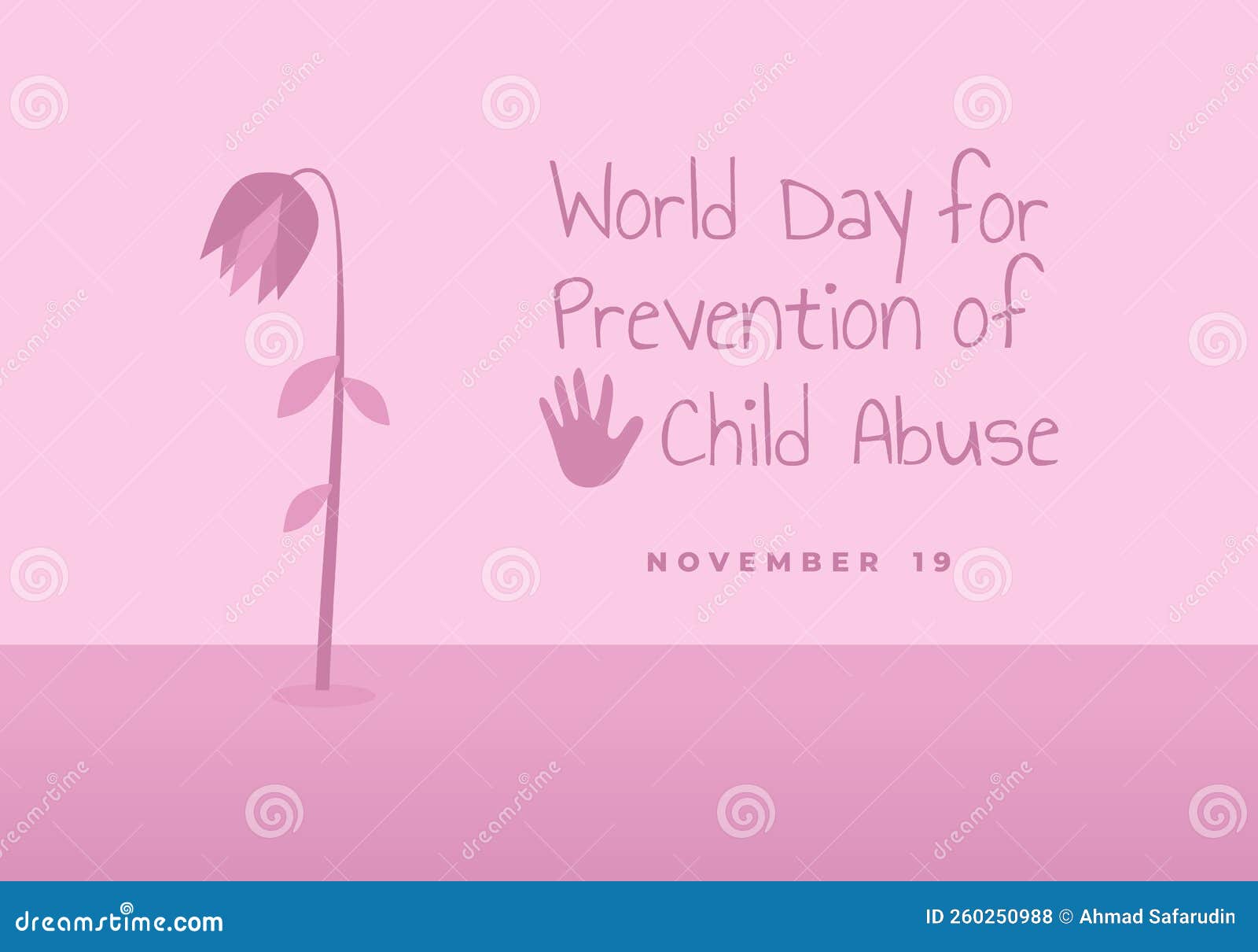 World Day for Prevention of Child Abuse Background Stock Vector ...