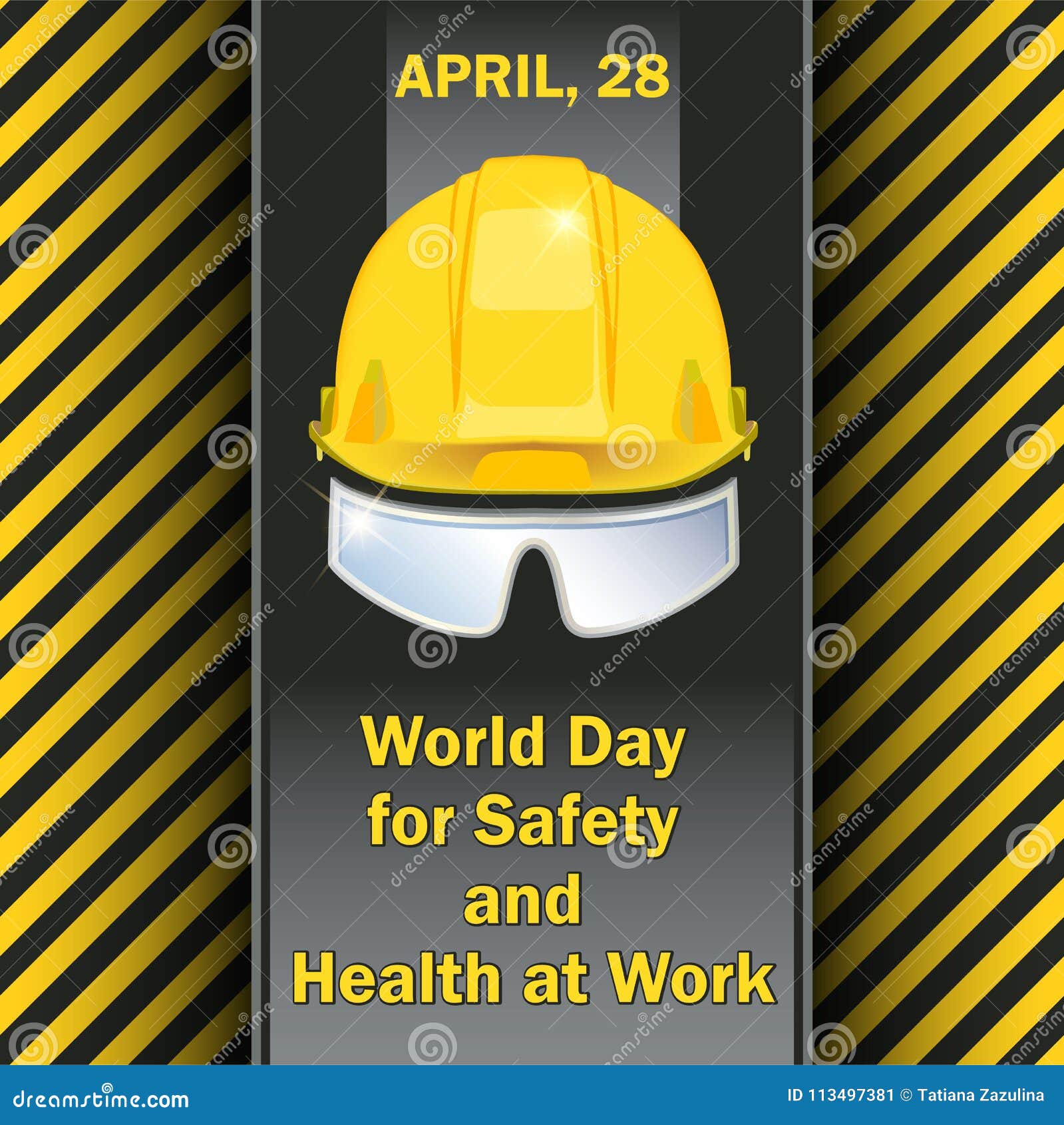 World Day For Safety And Health At Work Stock Illustration