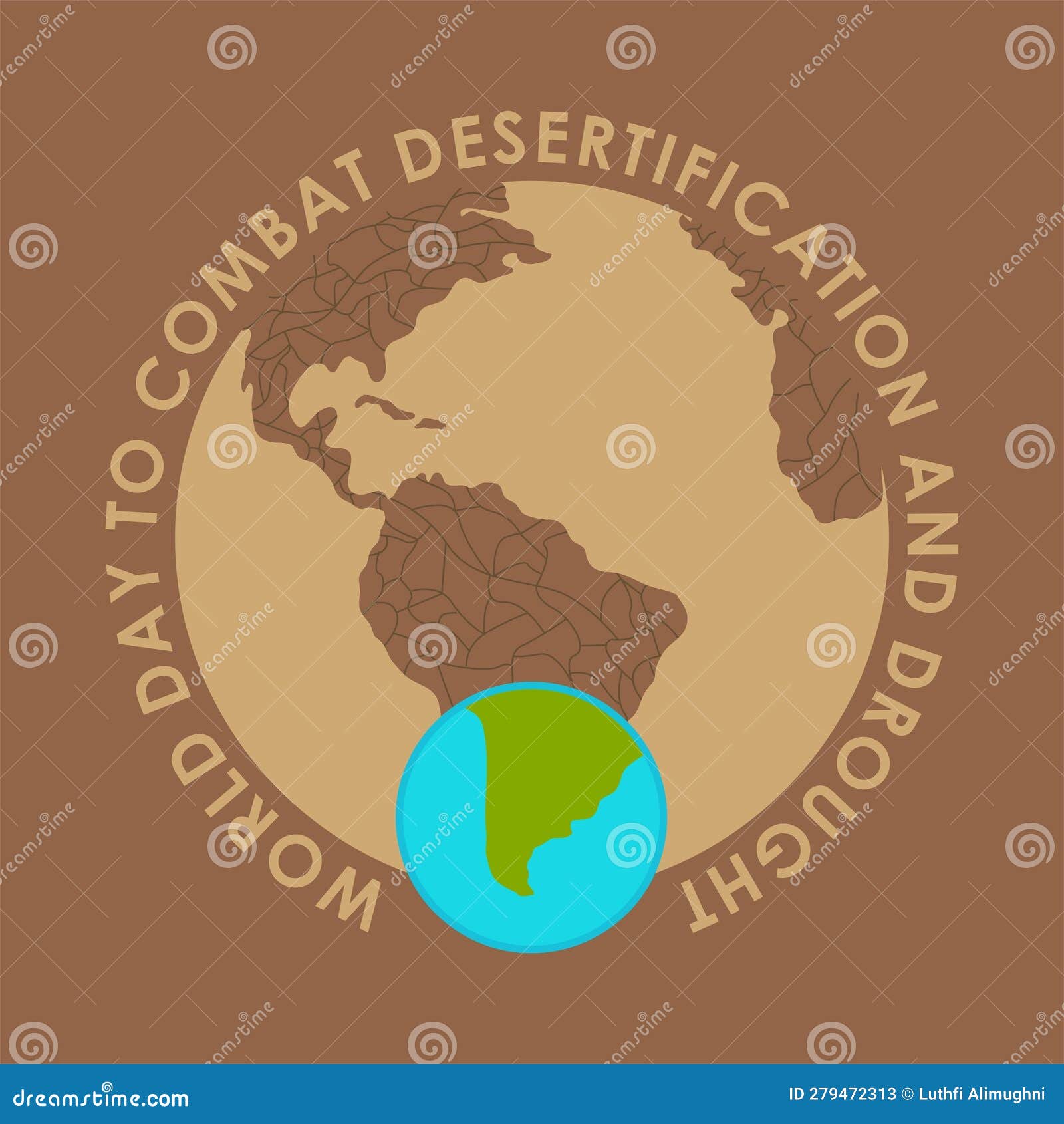 World Day To Combat Desertification and Drought Banner Template Stock ...