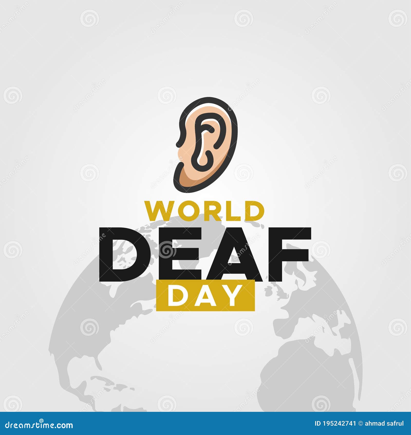 World Deaf Day Vector Design Illustration Stock Vector - Illustration ...