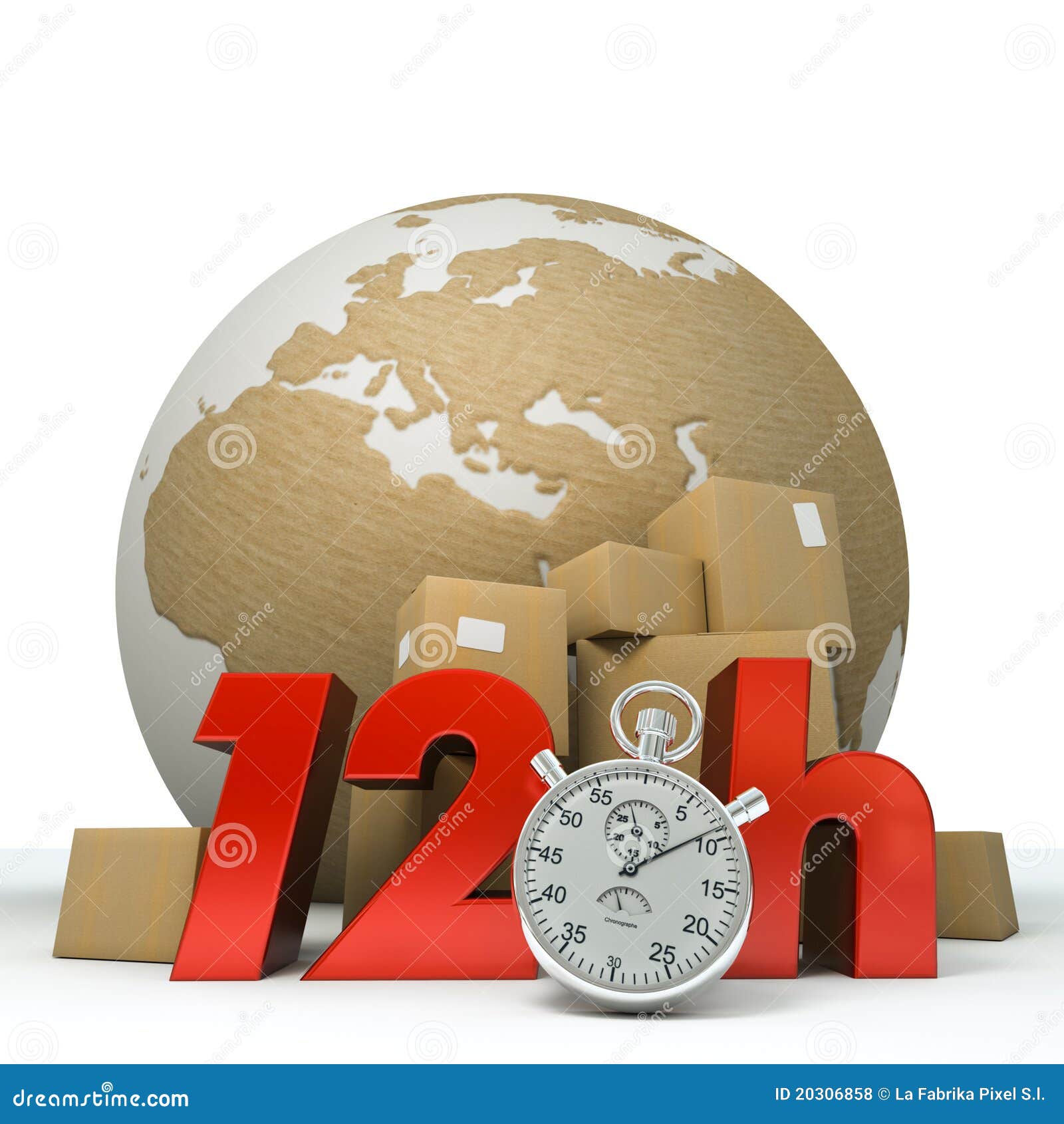 World Delivery in Twelve Hours Stock Photo - Image of freight, schedule ...
