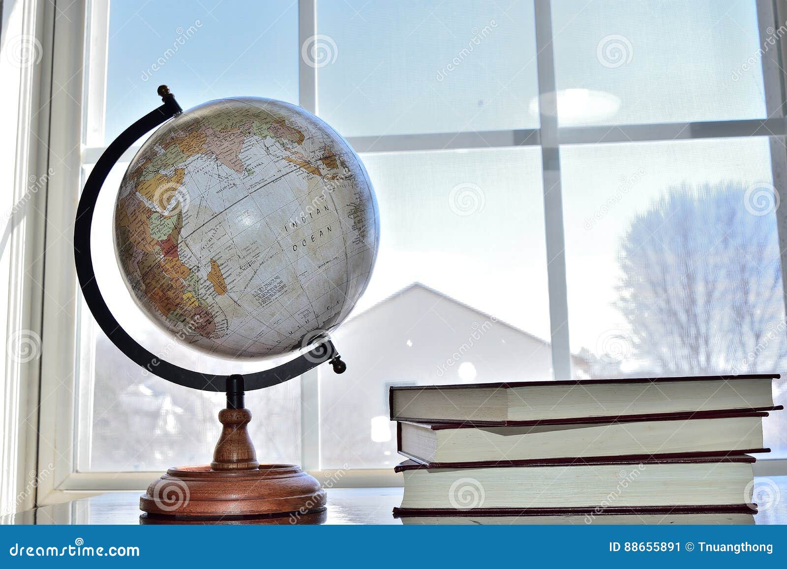 World desk globe stock image. Image of famous, desk, wood - 88655891