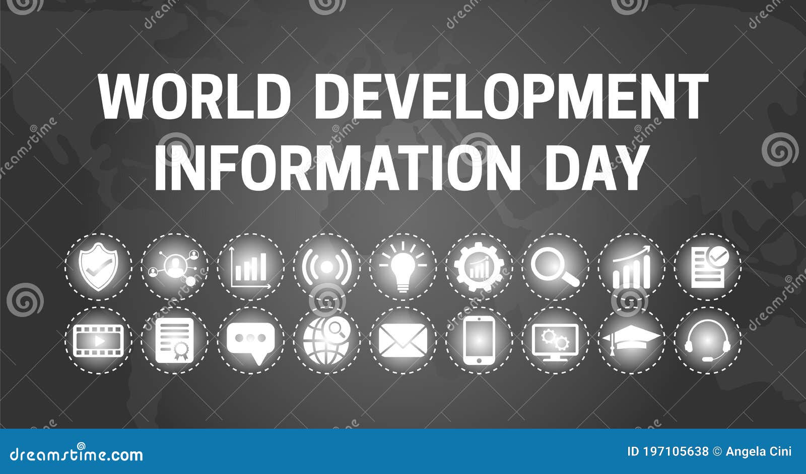 World Development Information Day Background Banner Illustration Stock ...