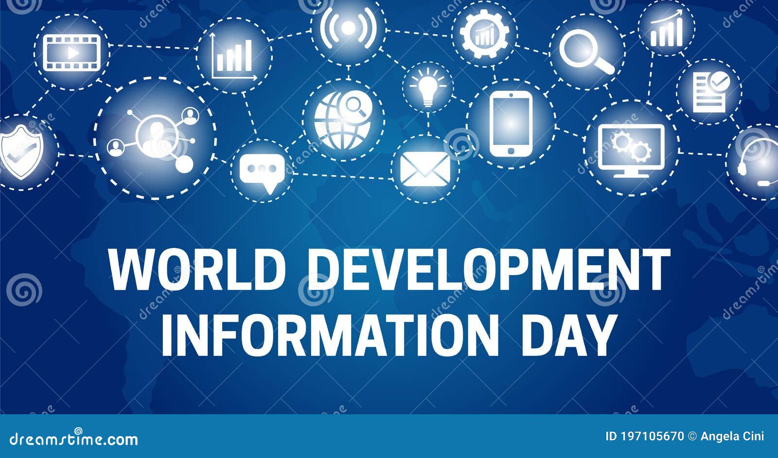 World Development Information Day Background Banner Illustration Stock ...
