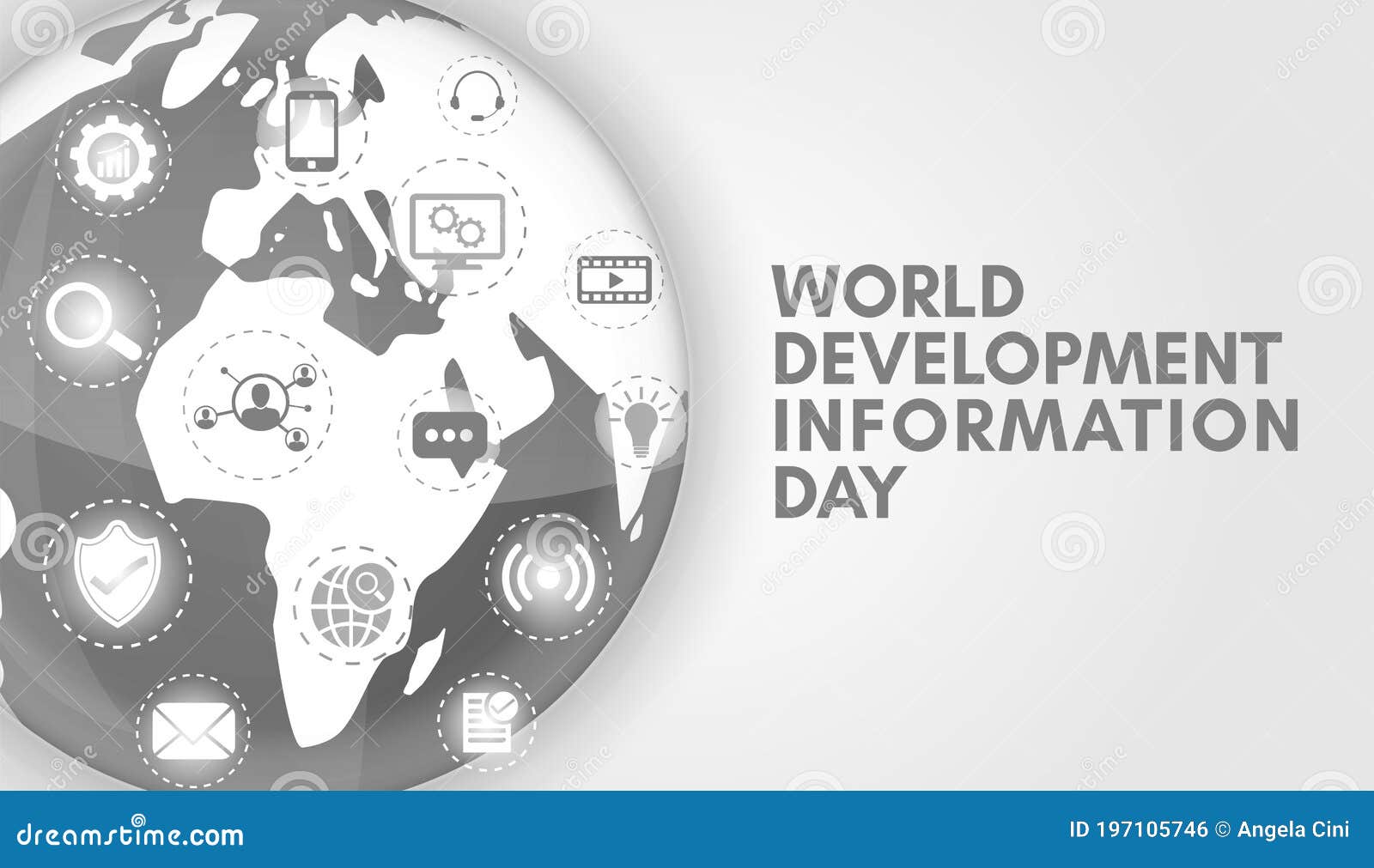 World Development Information Day Background Banner Illustration Stock ...