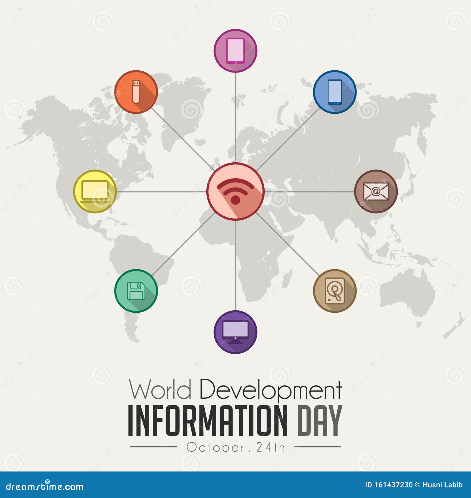 World Development Information Day Stock Vector - Illustration of mail ...