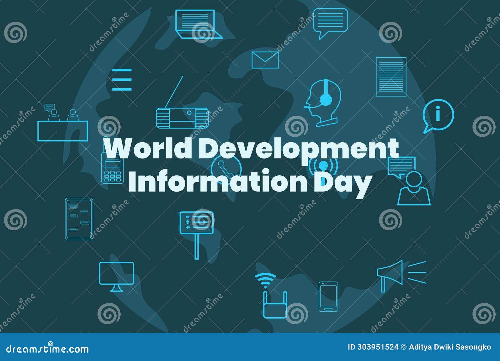 World Development Information Day Poster, Background Stock Vector ...