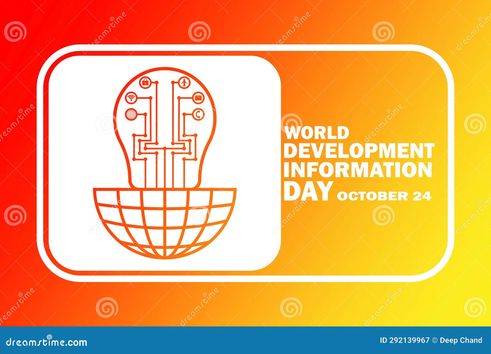World Development Information Day Vector Illustration Stock ...