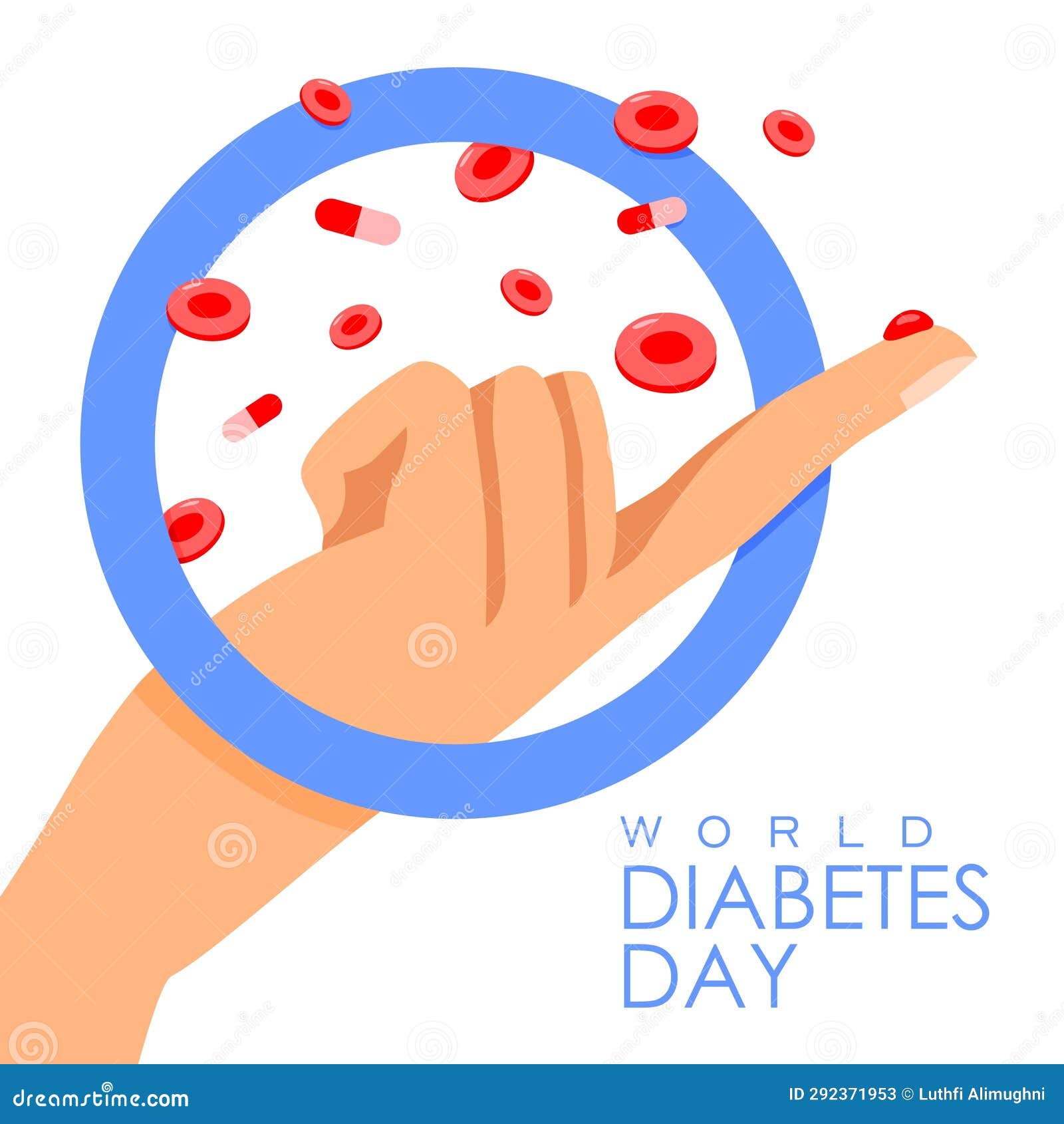 World Diabetes Day Poster Template Vector Stock Vector - Illustration ...