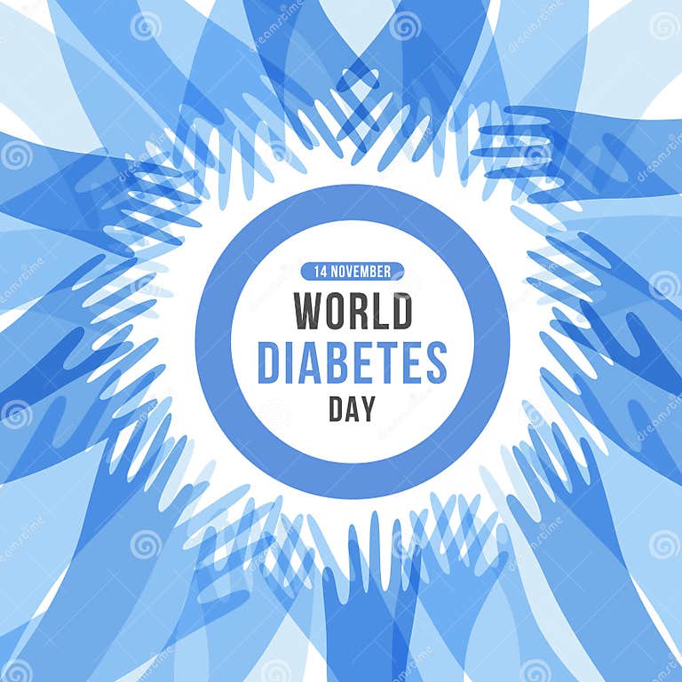 World Diabetes Day Text In Universal Blue Circle Symbol For Diabetes