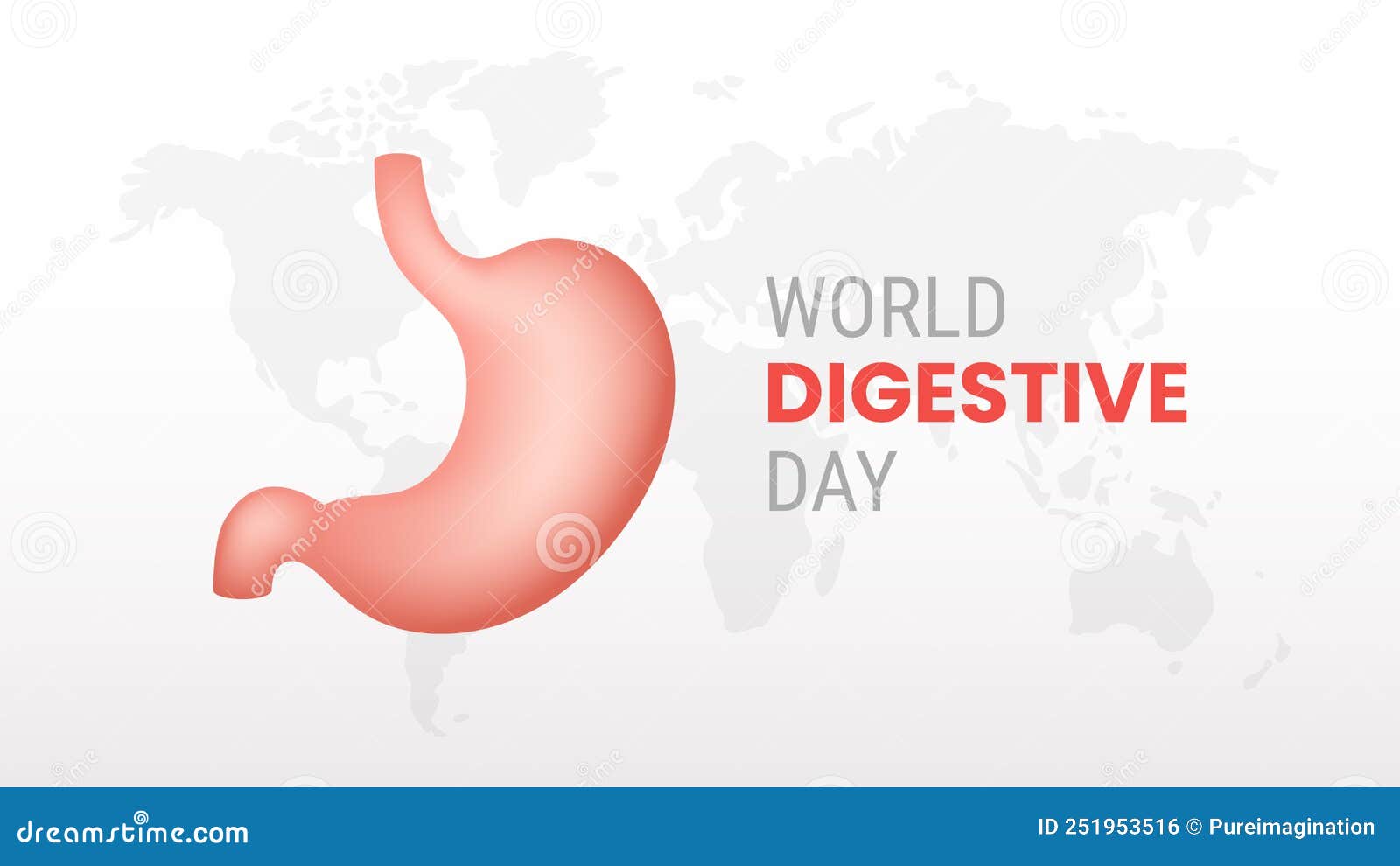World Digestive Day on White Background Stock Vector - Illustration of ...