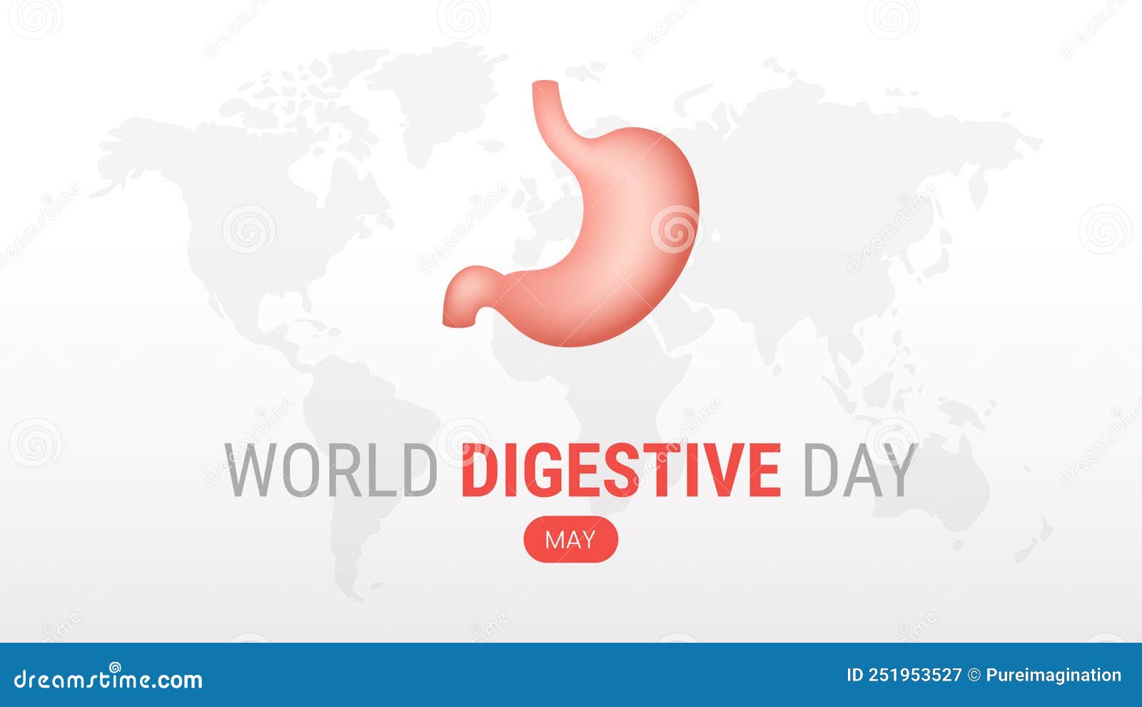 World Digestive Day on White Background Stock Vector - Illustration of ...