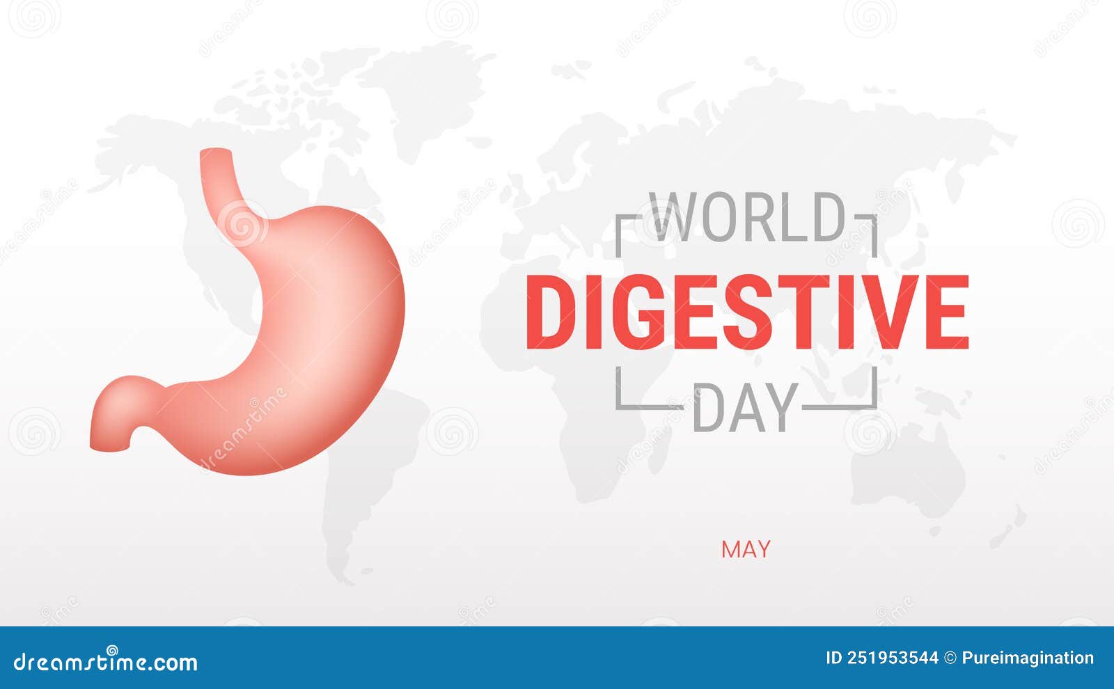 World Digestive Day on White Background Stock Vector - Illustration of ...