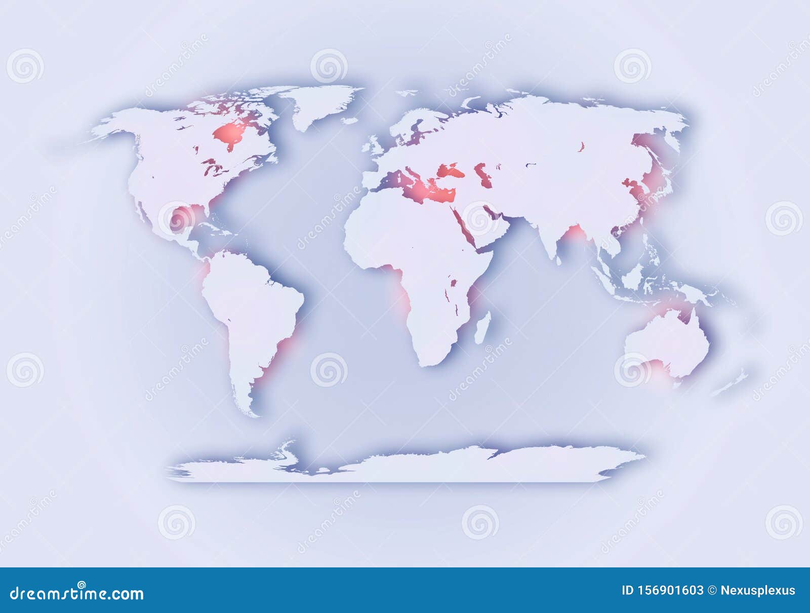 World Digital Outlined Map Background Stock Illustration - Illustration ...