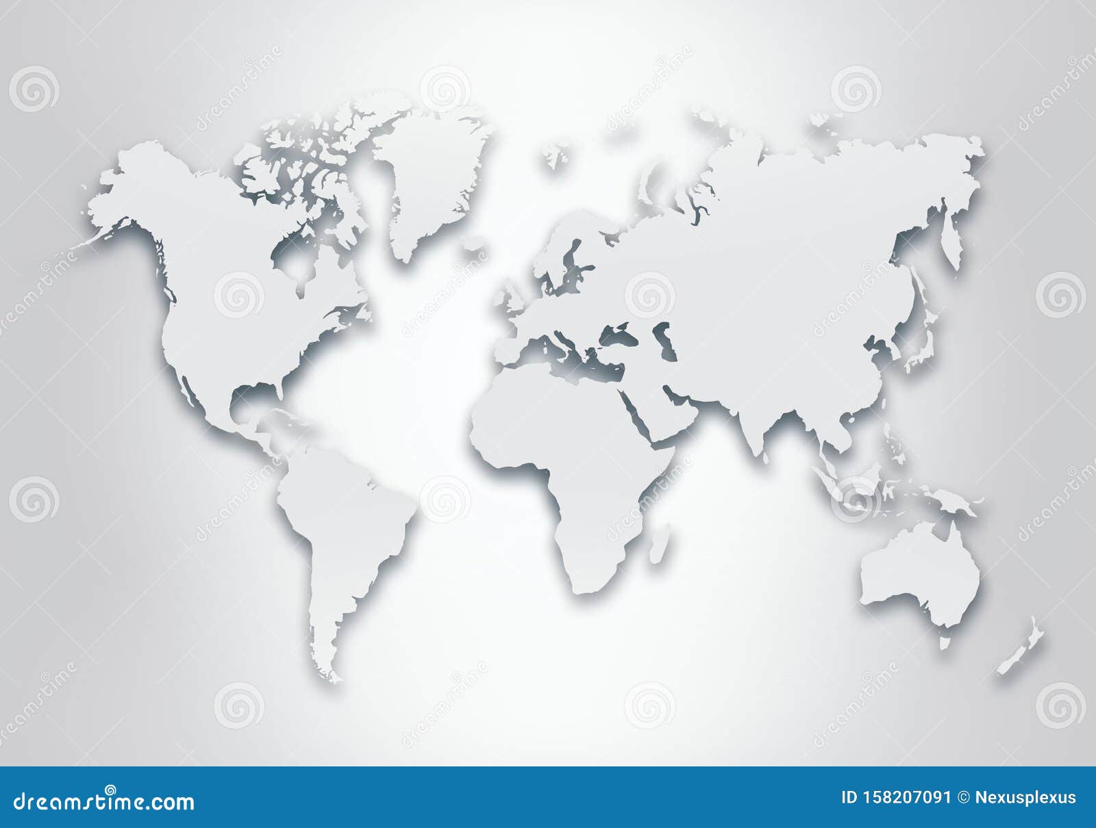 World Digital Outlined Map Background Stock Illustration - Illustration ...