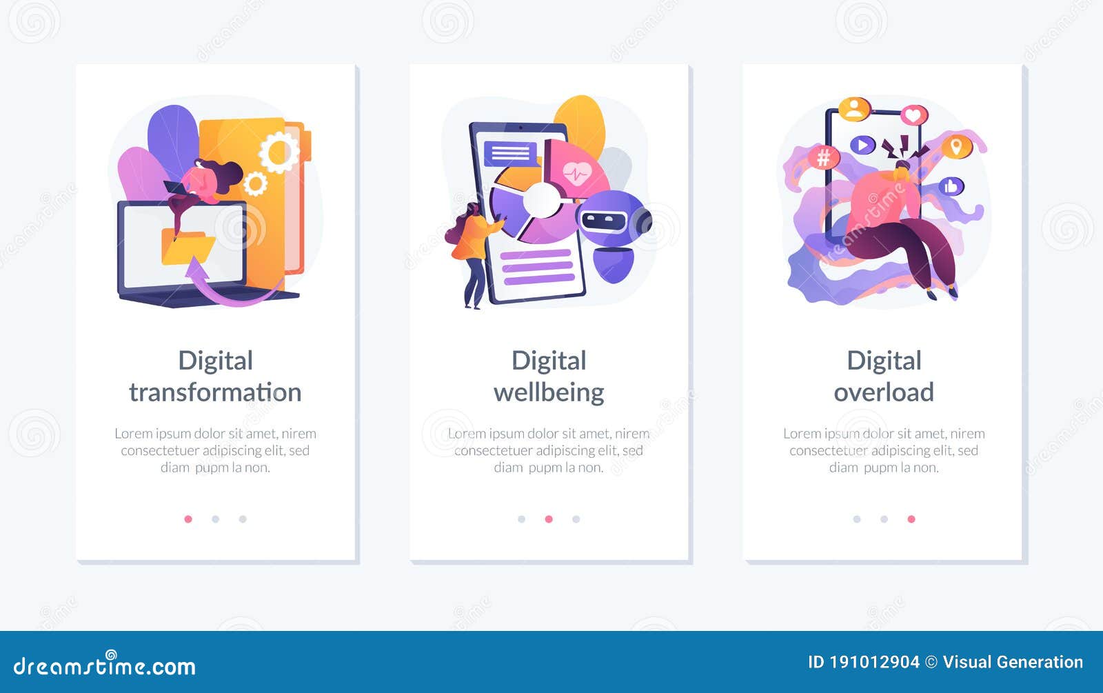 World Digitalization App Interface Template. Stock Vector ...