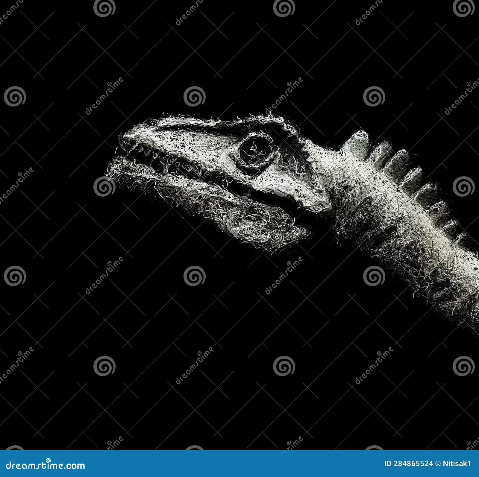 World of Dinosaur Line Art in Captivating Visuals Stock Illustration ...