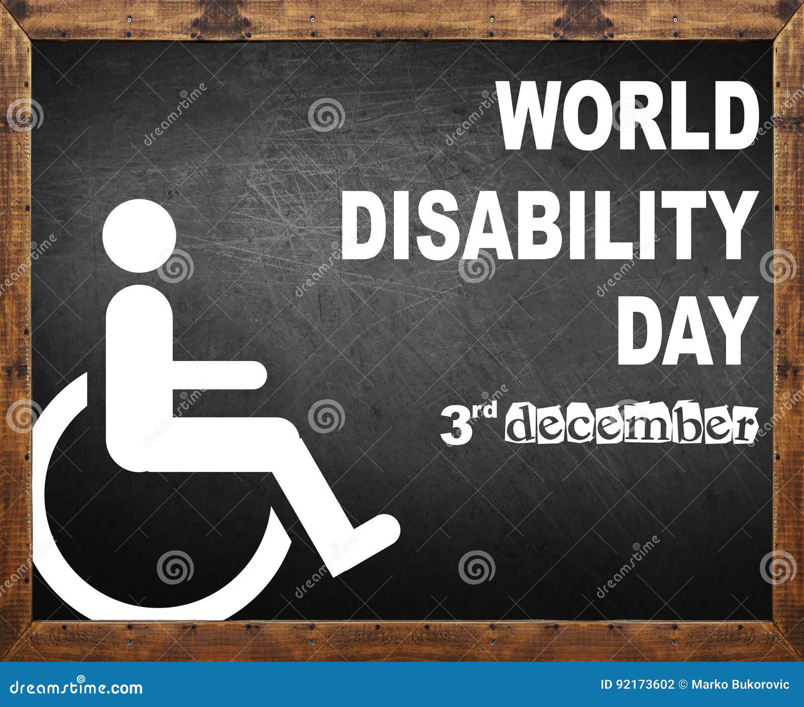 World Disability Day. Disabled People Standing Together. Vector ...