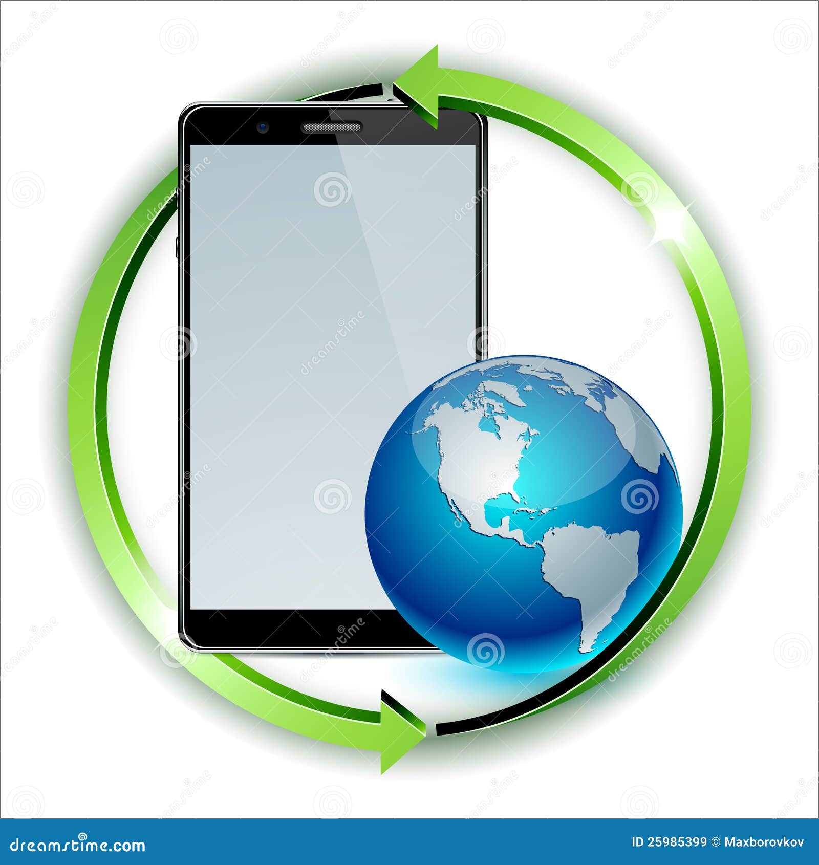 World Distribution Smartphone Concept. Stock Vector - Illustration of ...