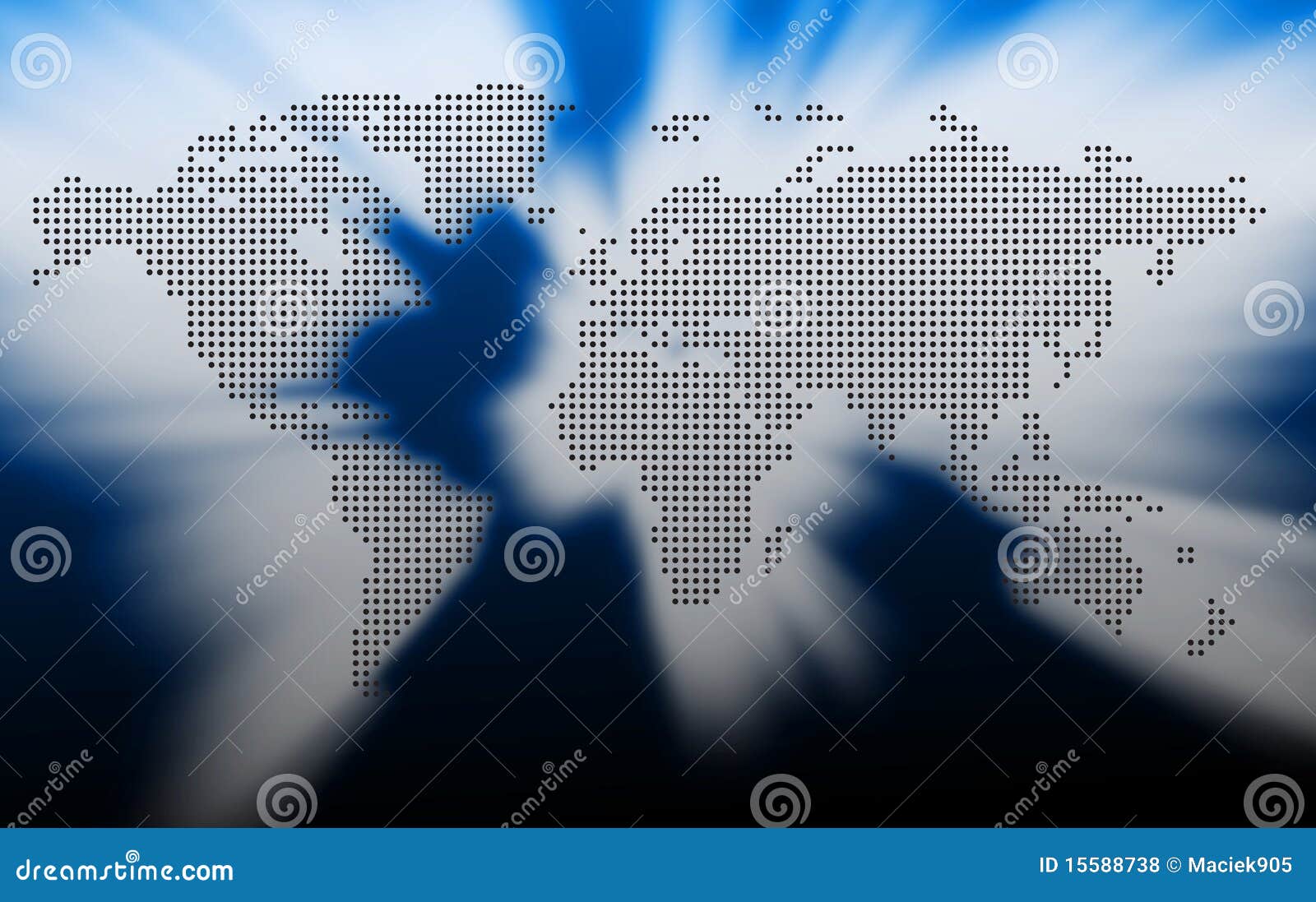 The World Dotted Map. Cartoon Vector | CartoonDealer.com #268322097