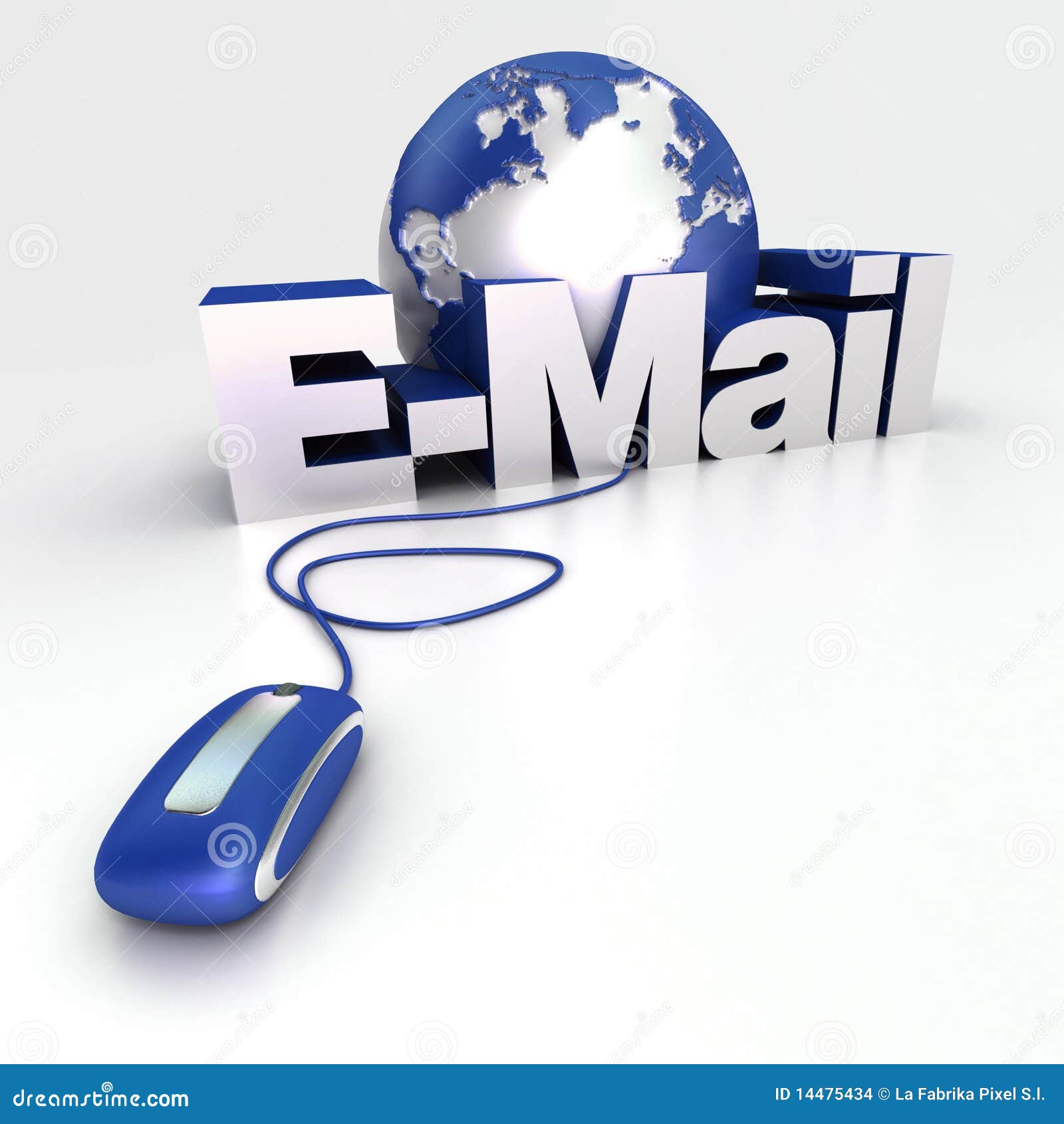 World e-mail in blue stock illustration. Illustration of communication ...