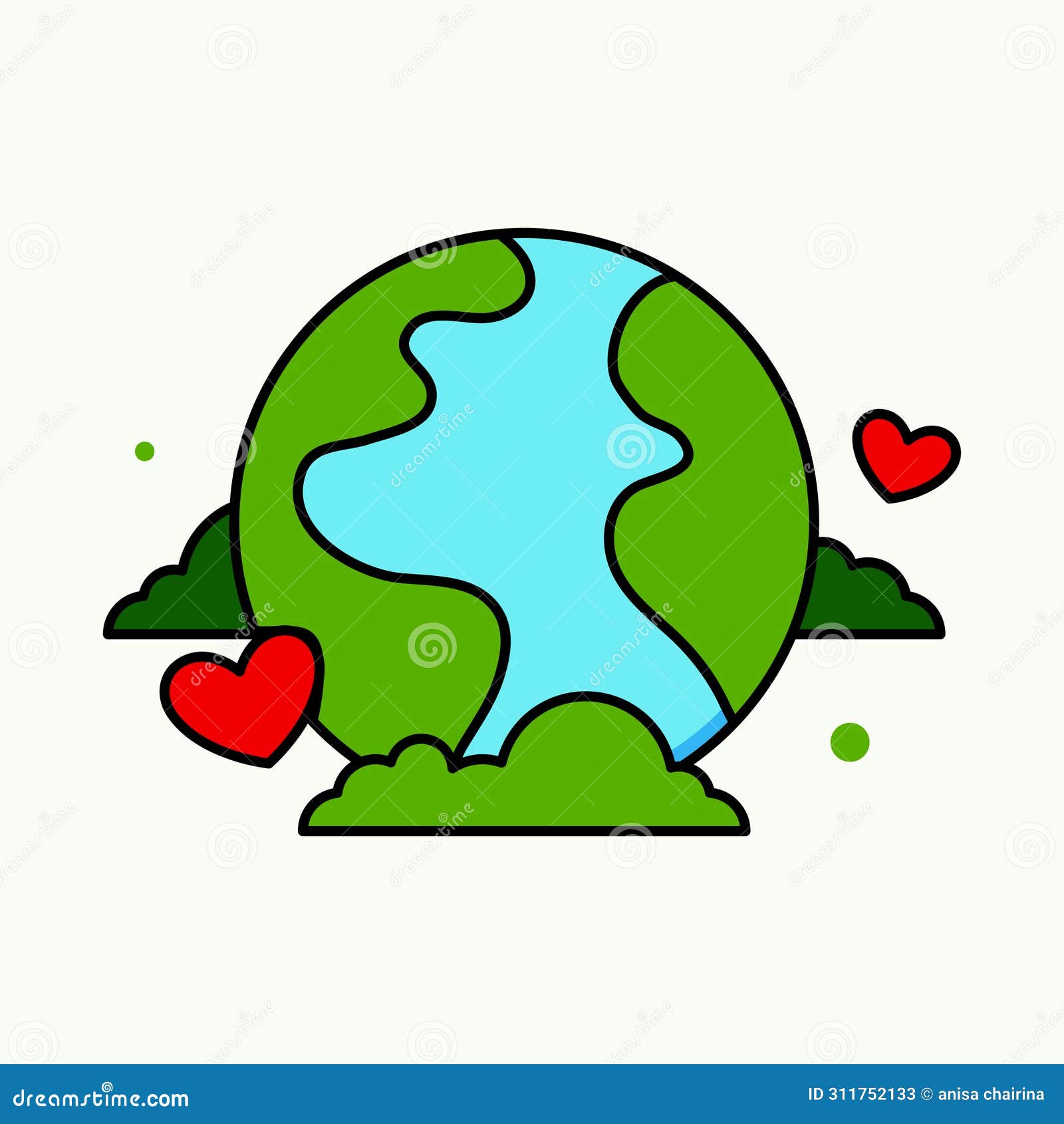 World Earth Day Illustration with Groovy Style Stock Vector ...