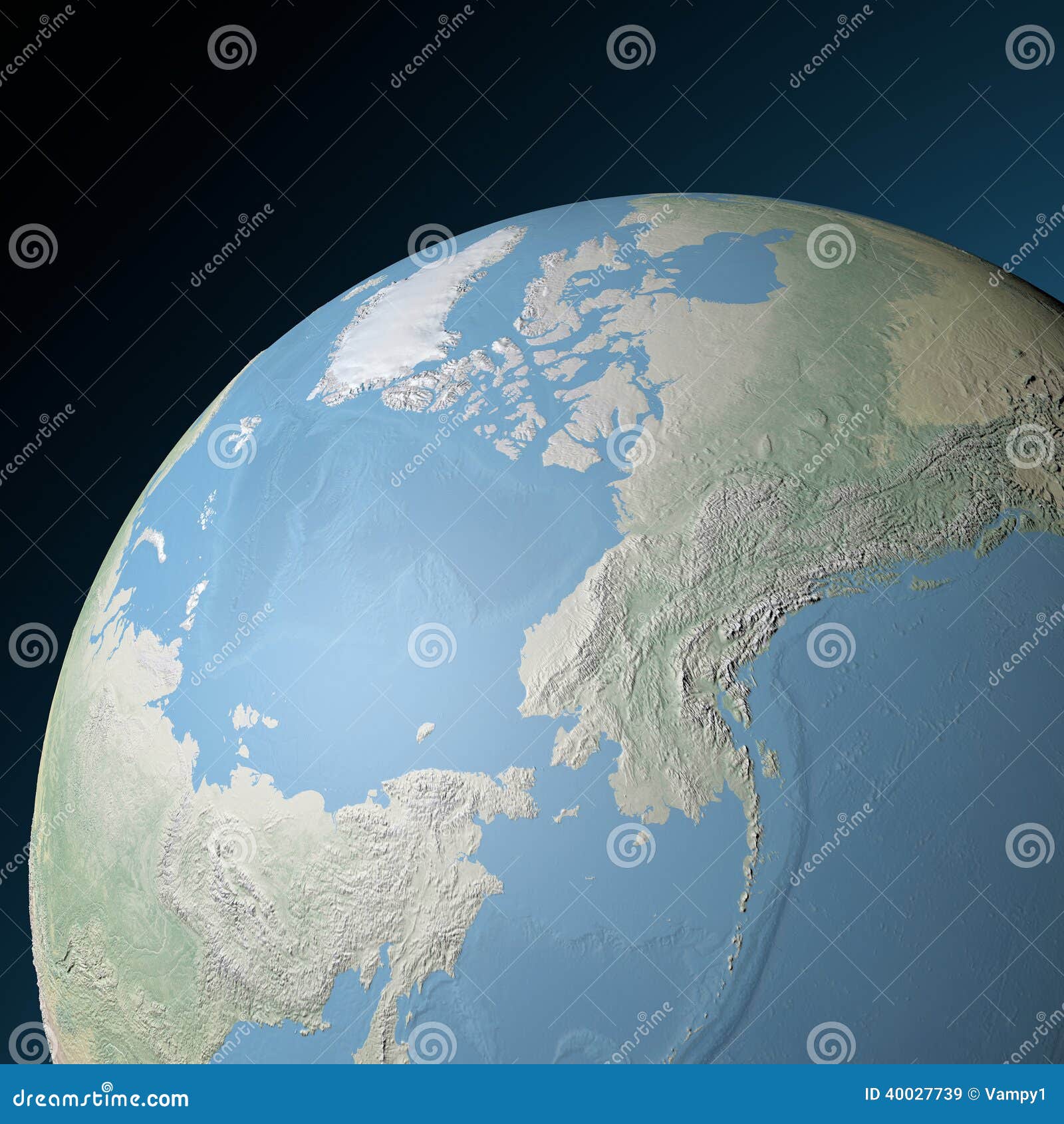 World Earth Globe Arctic, North Pole Stock Illustration - Illustration ...