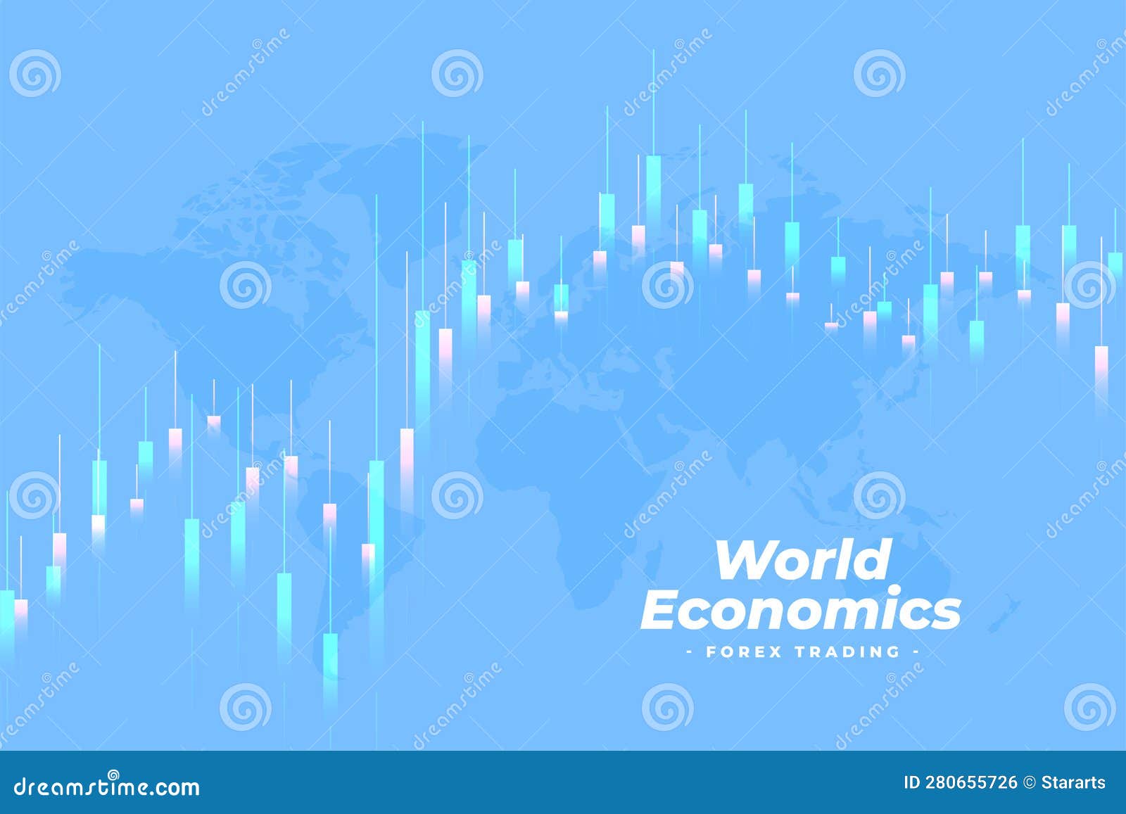 World Economic Chart Background for Forex Finance Concept Stock Vector ...