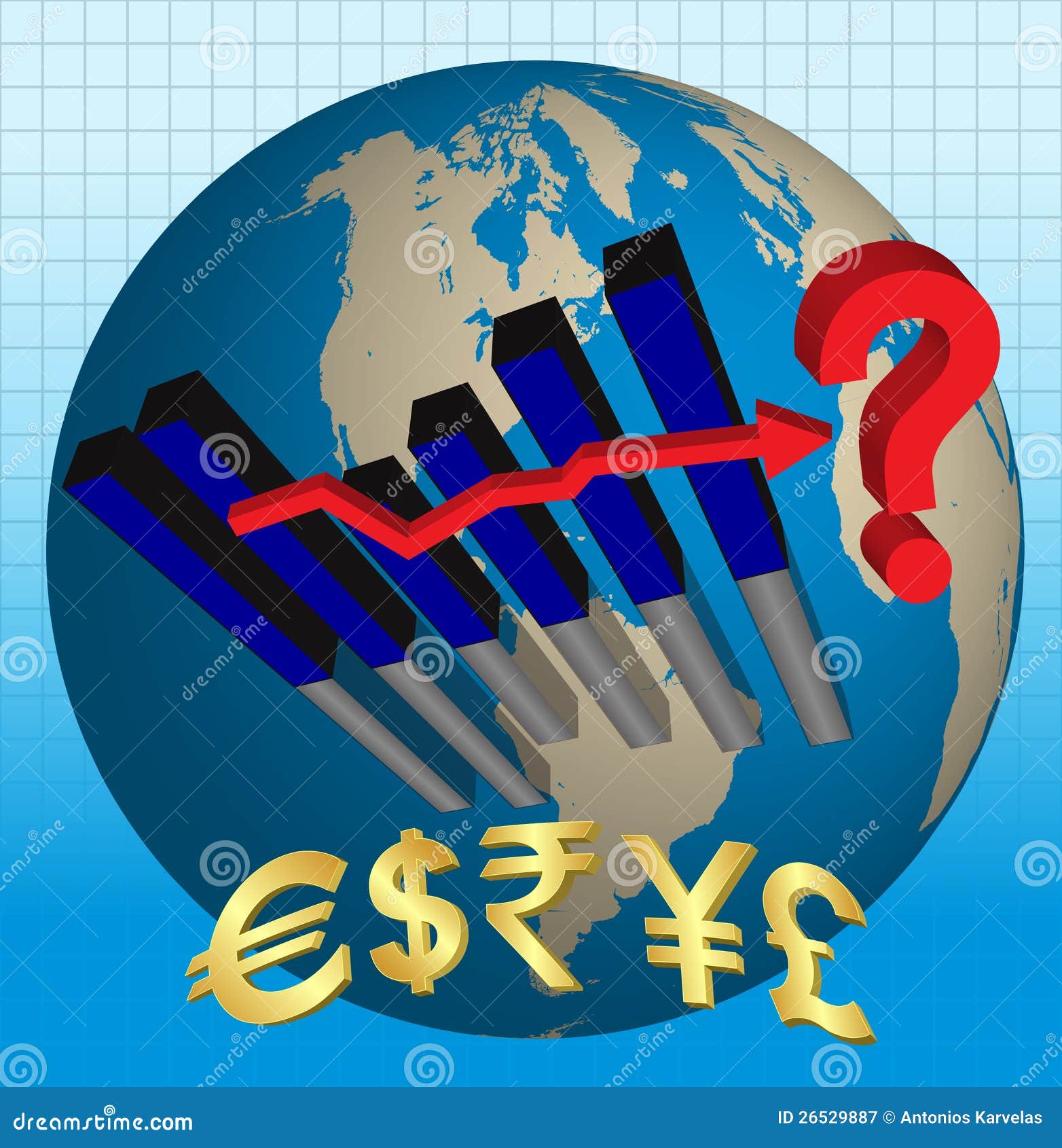 World Economic Crisis stock vector. Illustration of question - 26529887