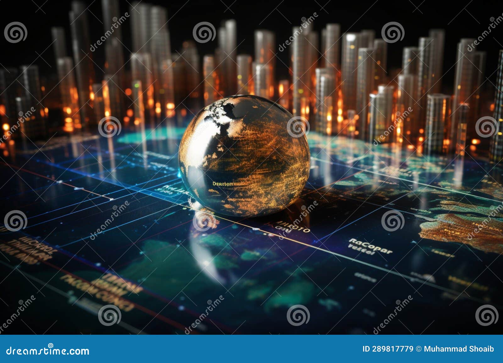 World Economic Data Analysis Concept Depicted through a Mix of Global ...