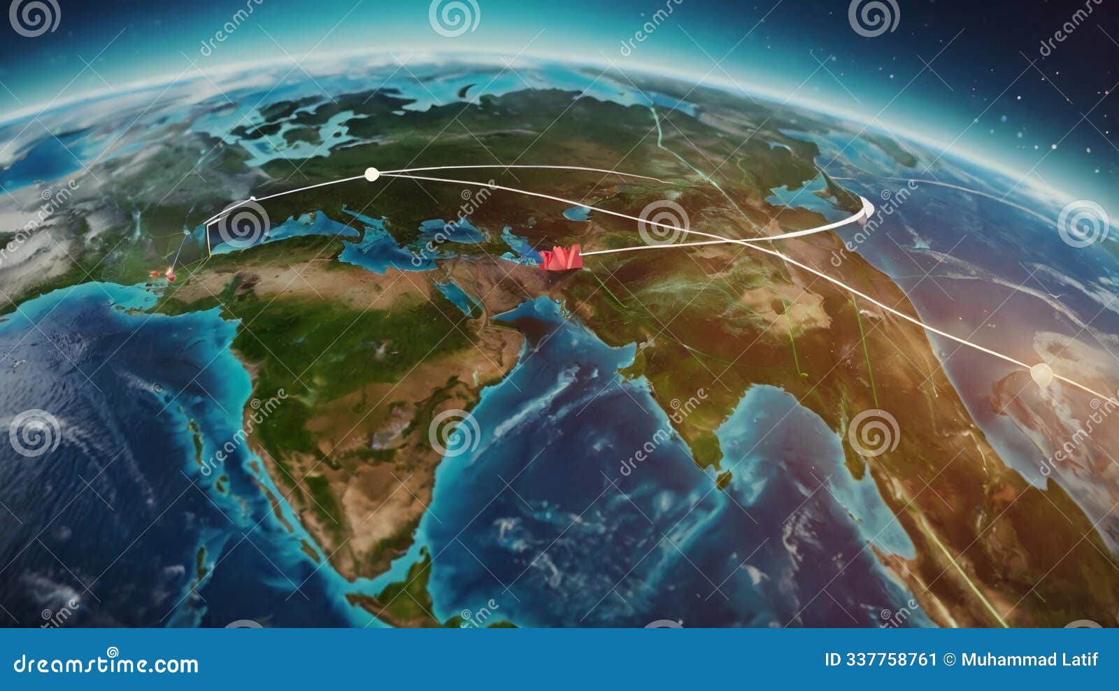 World Economic Growth Concept with World Map Background Stock ...