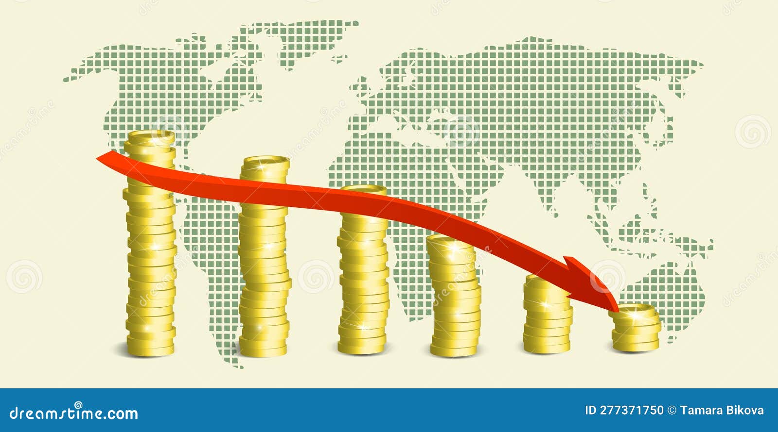 World Economic Recession Background Stock Vector - Illustration of ...