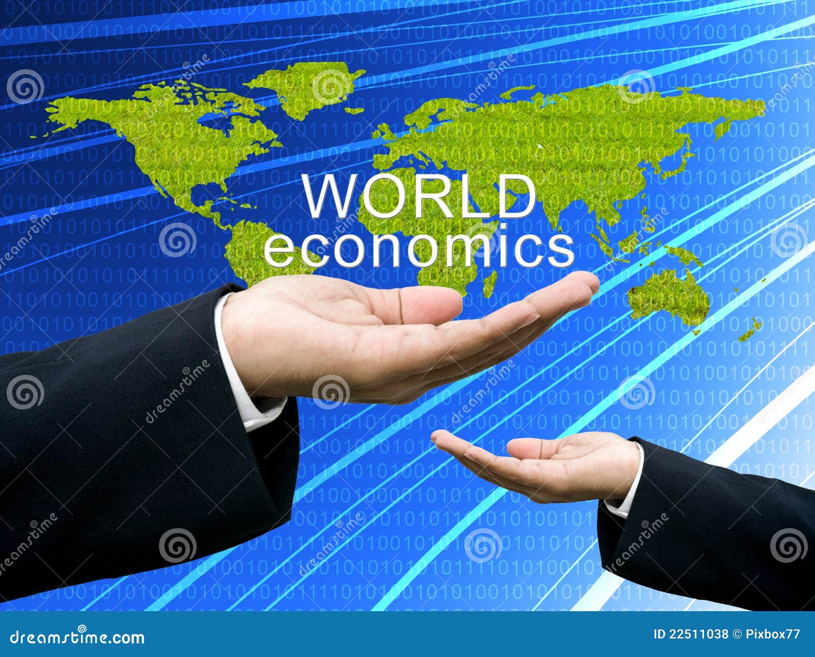 World Economics Concept on Hand Stock Photo - Image of communication ...