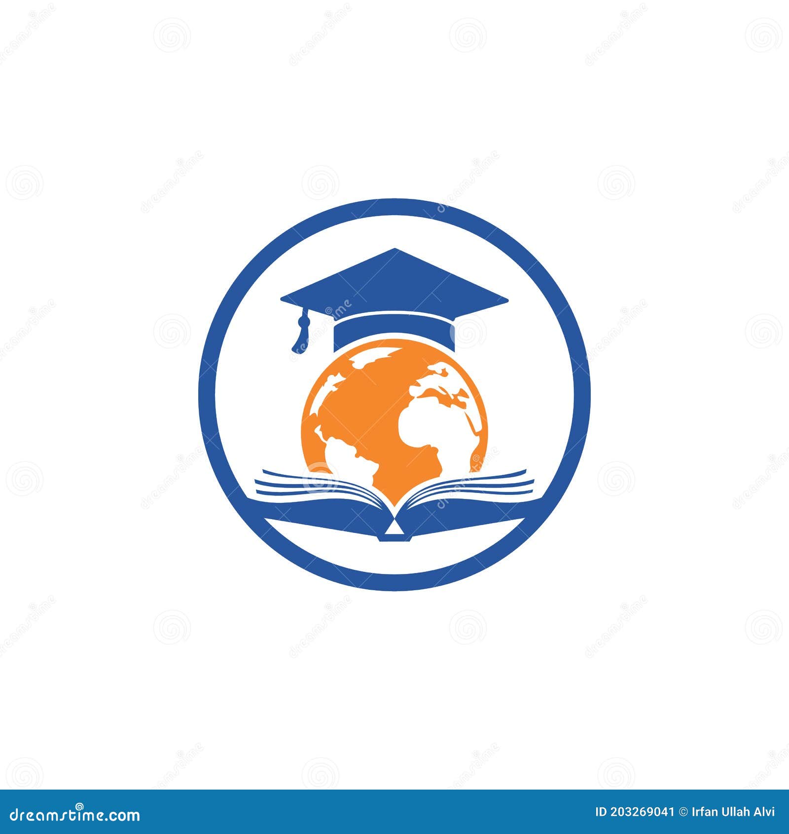 World Education Vector Logo Design. Stock Vector - Illustration of ...