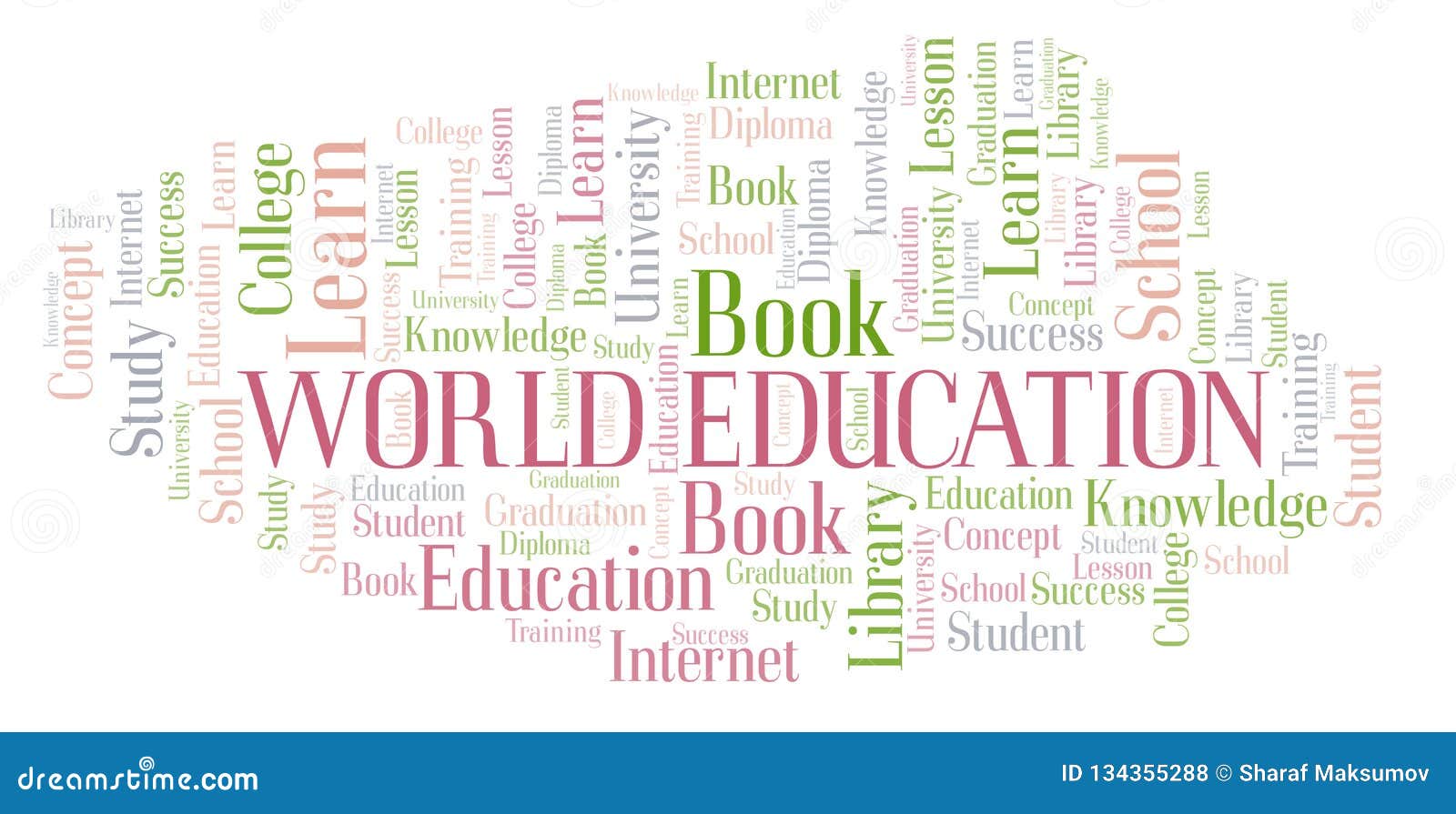 World Education word cloud stock illustration. Illustration of school ...